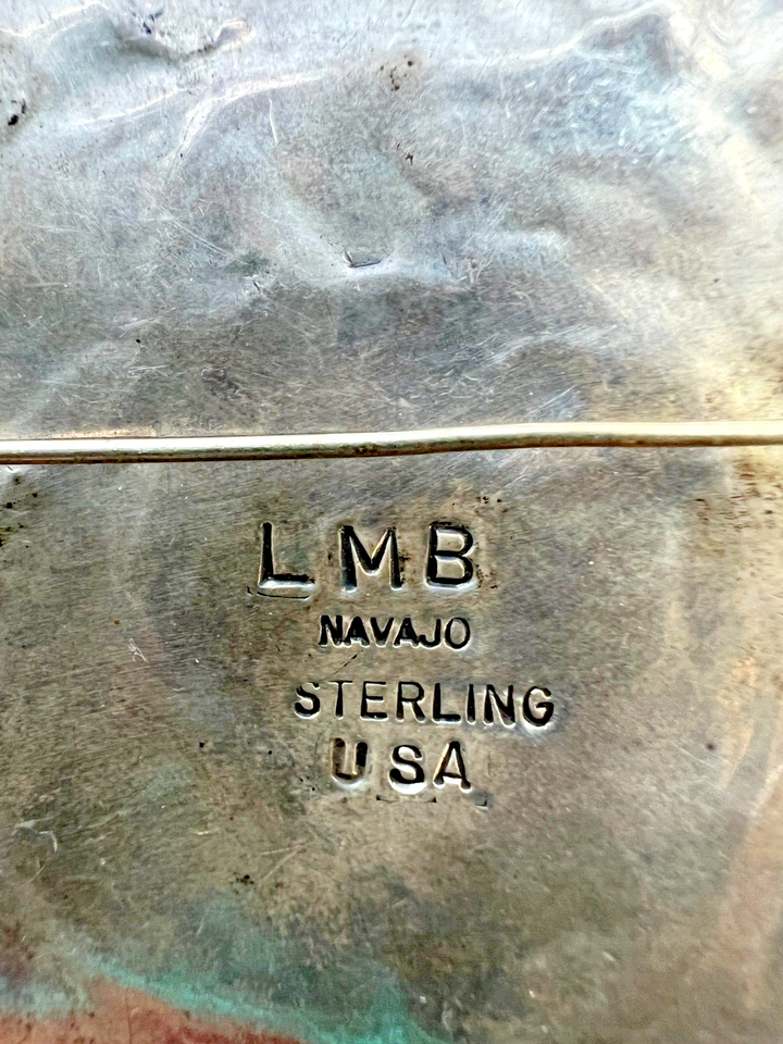 Larry Moses Begay, Vintage Navajo, Large Sterling Turquoise Pin NATIVE ...