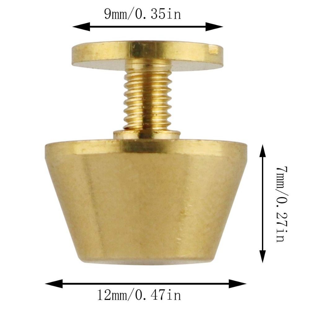 10 Sets Metal Purse Feet 12mm Flat Head Studs Handbag Feet DIY Leather ...