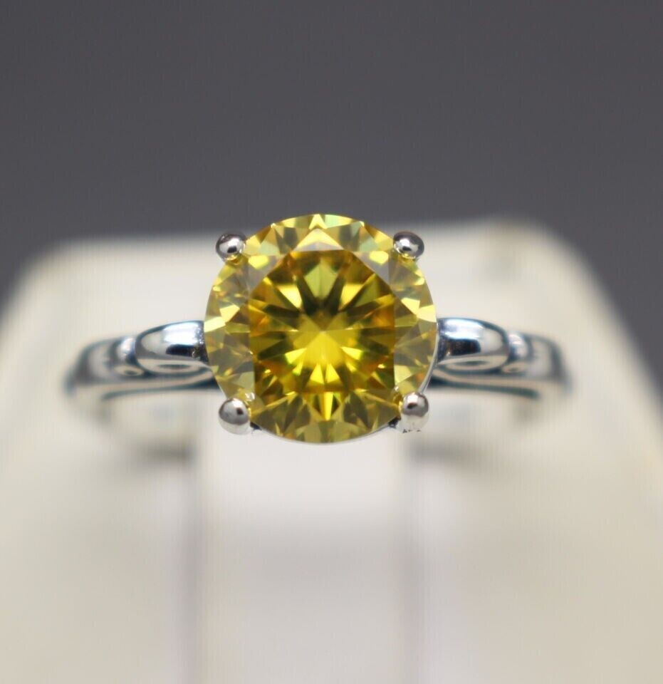 1.50Ct Simulated Citrine Solitaire Women's 14k White Gold Plated ...