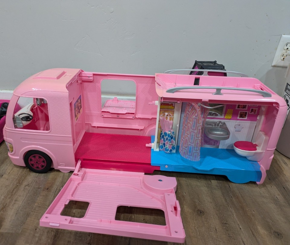 Mattel Barbie Dream Camper RV Pink 2016 Motorhome Van | eBay