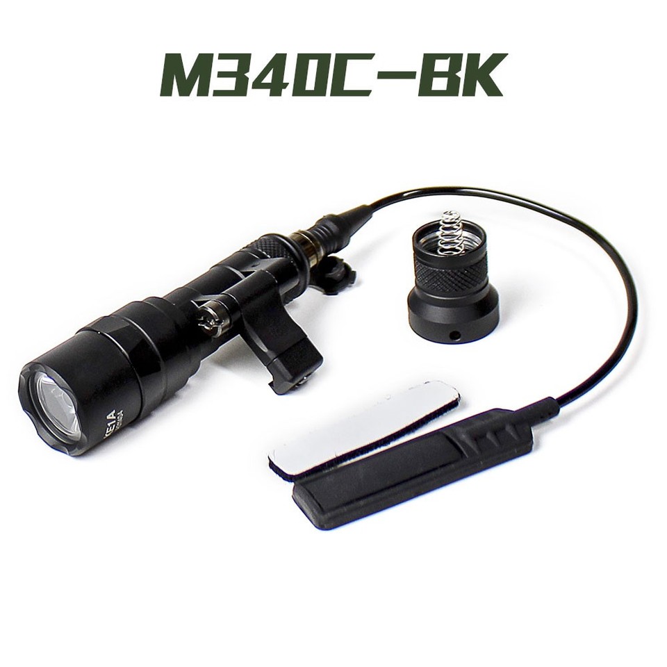 Tactical M340C Weapon Light LED 500 LM Picatinny Rail/ Remote Switch ...