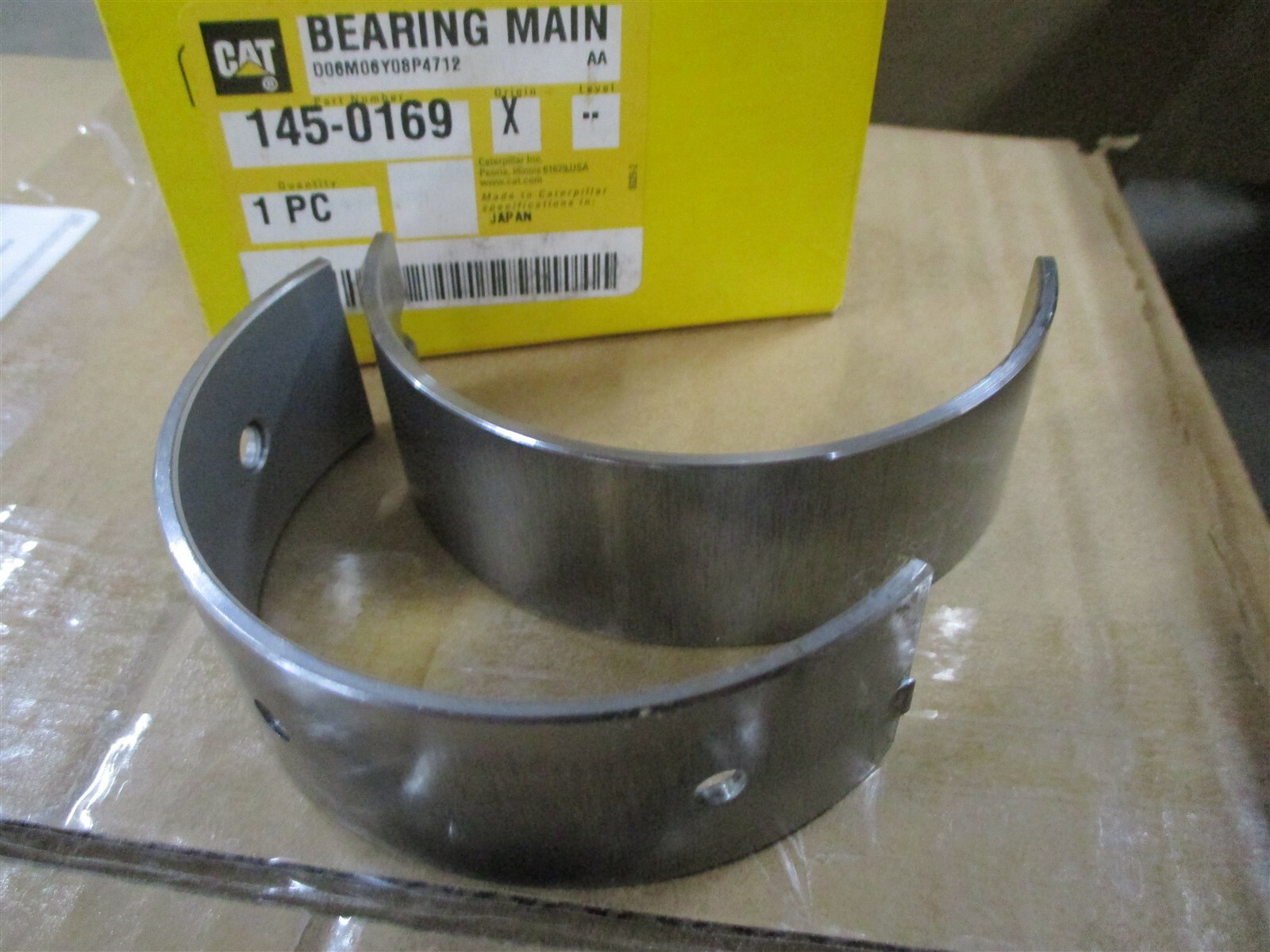 145-0169 GENUINE FOR CATERPILLAR CAT MAIN BEARING 1450169 3116 ENGINES ...