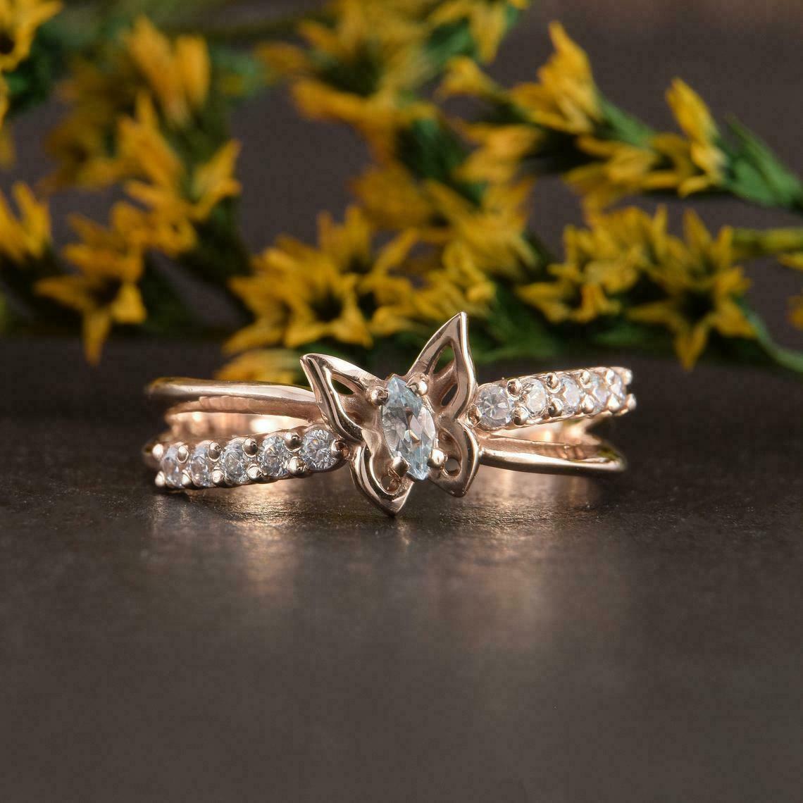 Butterfly Wedding Rings