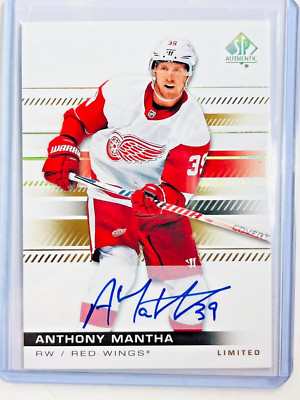 2019-20 SP Authentic Limited Autograph #20 Anthony Mantha Detroit Red ...