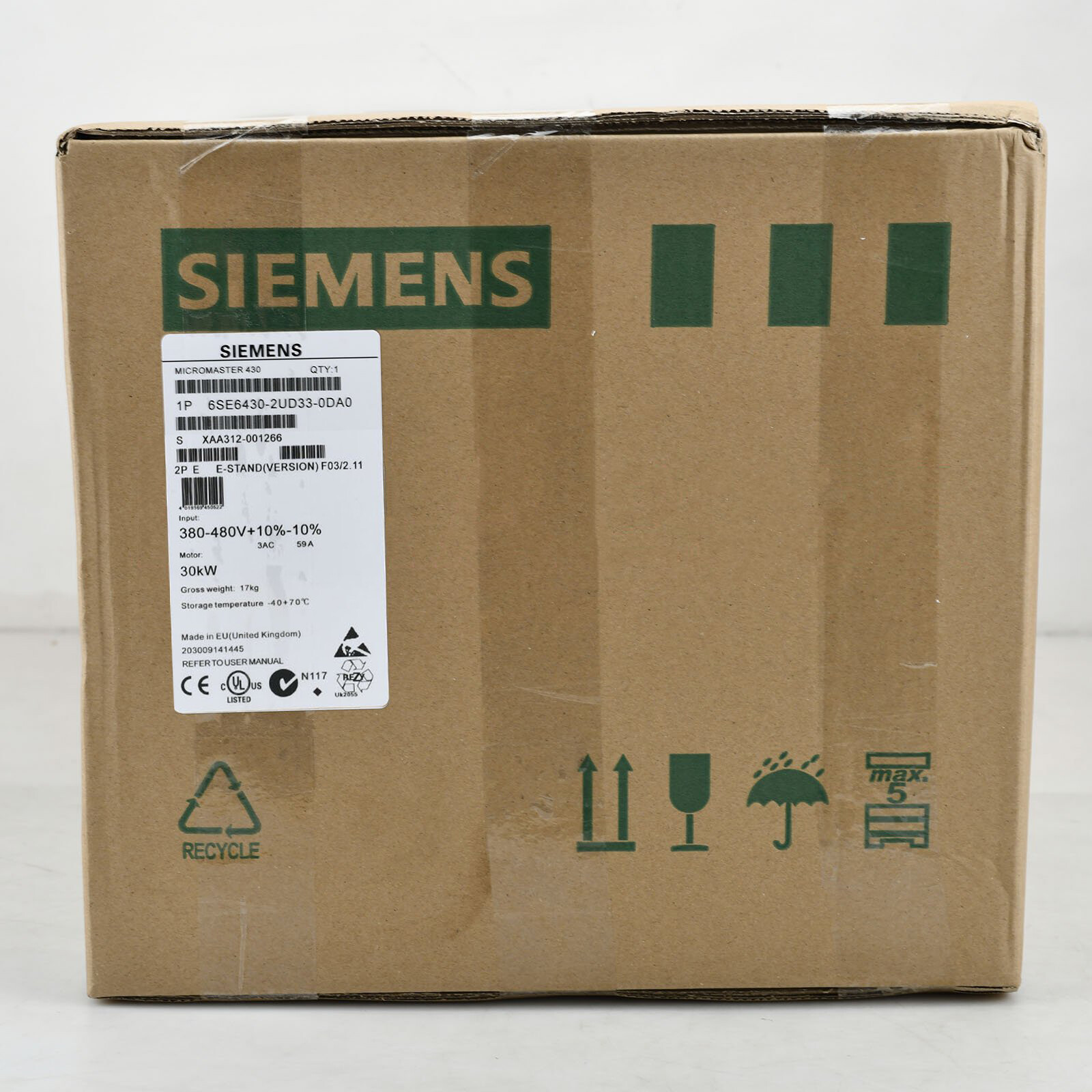 NEW SIEMENS 1PS Inverter 6SE6430-2UD33-0DA0 In Box Free Shipping | eBay