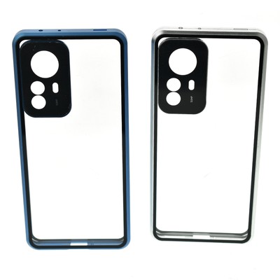 360° Phone Protective Case Magnetic Metal Double Glass Cover For Xiaomi ...