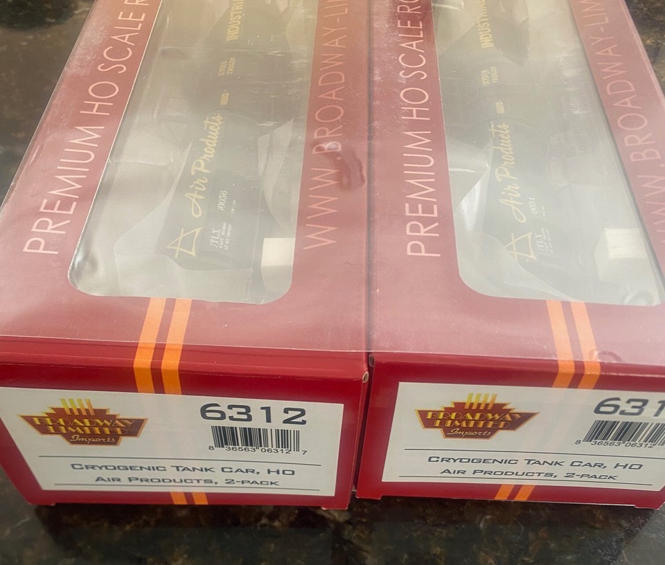 BWL #6312 Broadway Limited HO SCALE Cryogenic Tank Car, Air Products, 2 ...