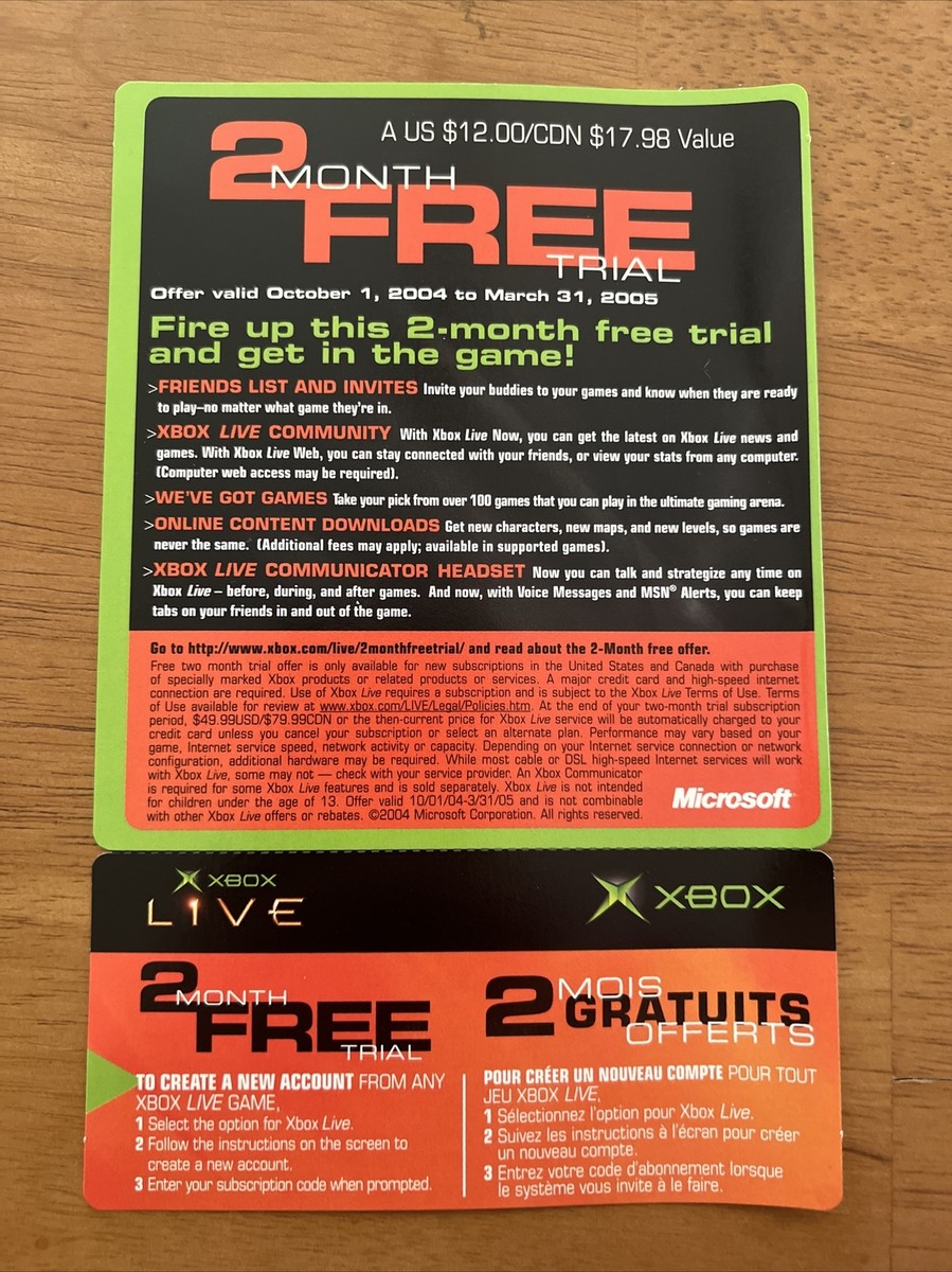 12 Month Xbox Live