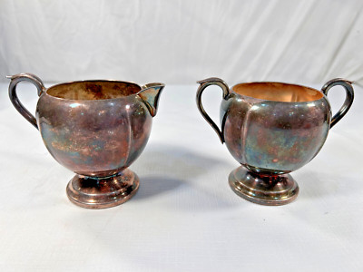 The Sheffield Silver Co Creamer and Sugar Dish Made in USA Silverplate ...