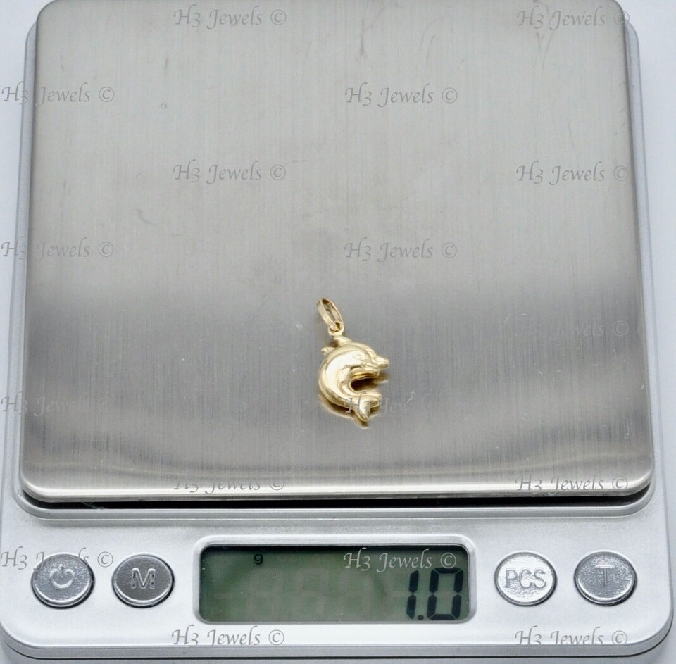Real 14k Yellow Gold Dolphin charm pendant 1.00 grams Brand new | eBay