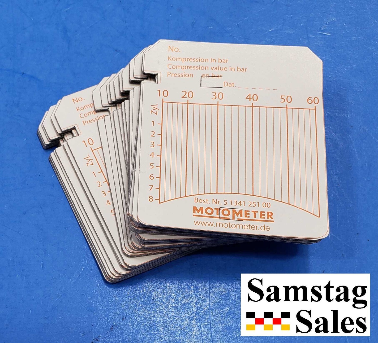 MotoMeter 5100 Paper Charts - Pack of 100 Diesel 10 - 60 Bar Made in ...