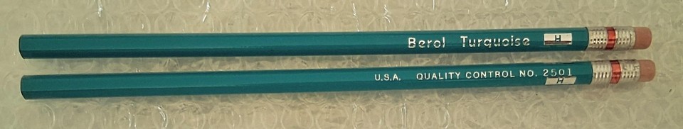 47 Unsharpened Vtg Berol Turquoise 1375 H Drawing Pencil Lot | eBay