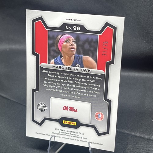2024 Prizm Draft Picks 🔥MARQUESHA DAVIS 🔥Rookie Purple 71/75 #96 Ole ...