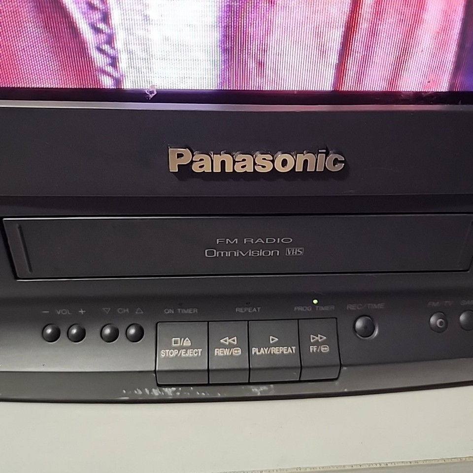 Panasonic pv-c2021 20-Inch Retro Gaming TV CRTV FM Radio VCR VHS Player ...