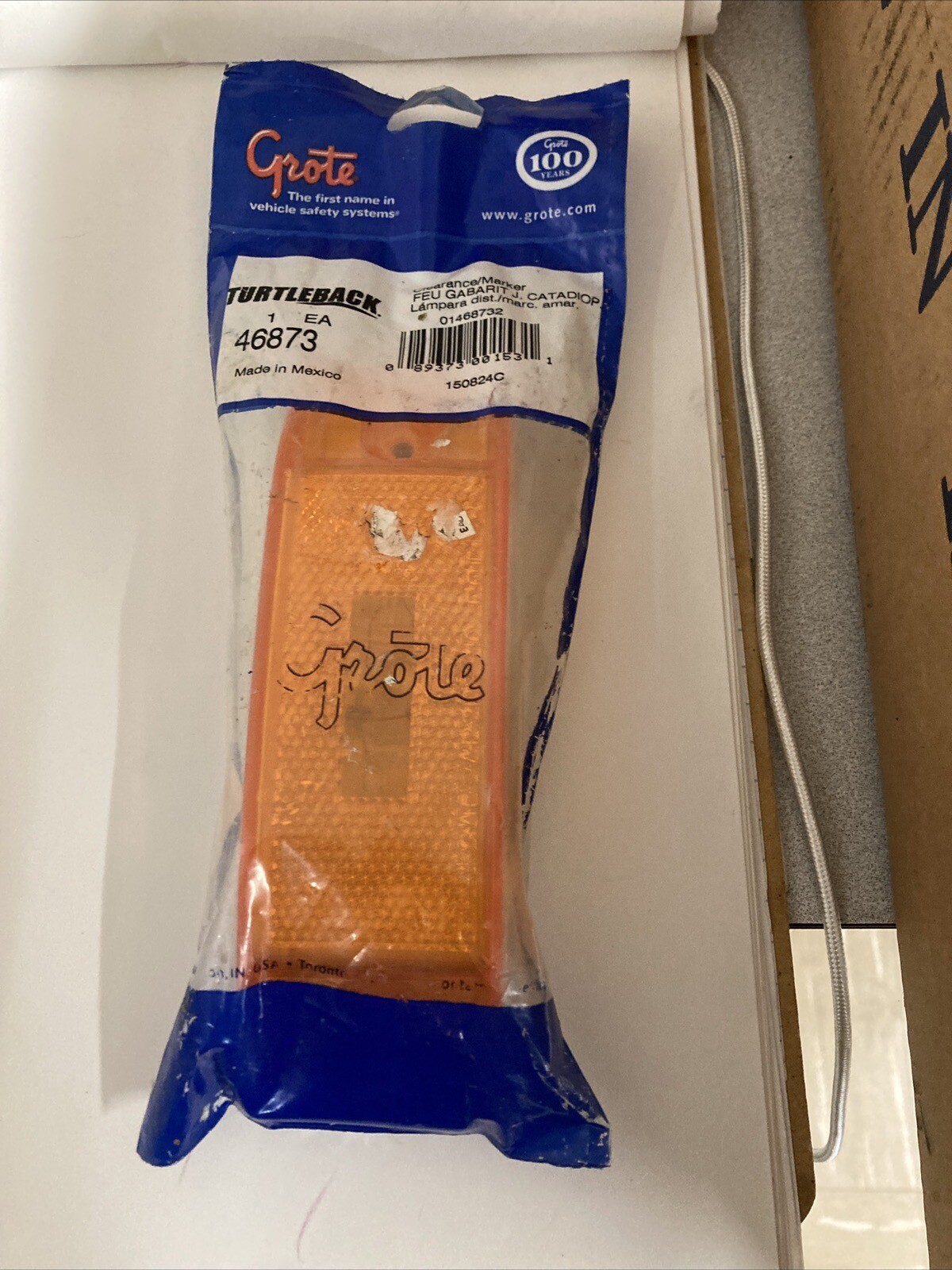 Grote 46873 Clearance Marker Light Sealed Turtleback II Amber / 47073 ...