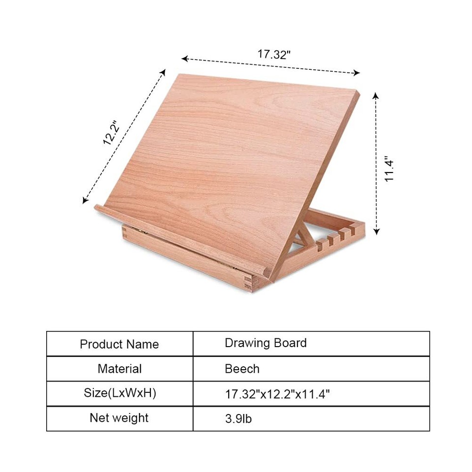 Tabletop A3 Painting Easel Adjustable Angle Art Easel for Artists ...