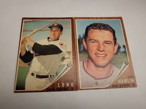1962 Topps Washington Senators #228 Dale Long and #296 Ken Hamlin. | eBay