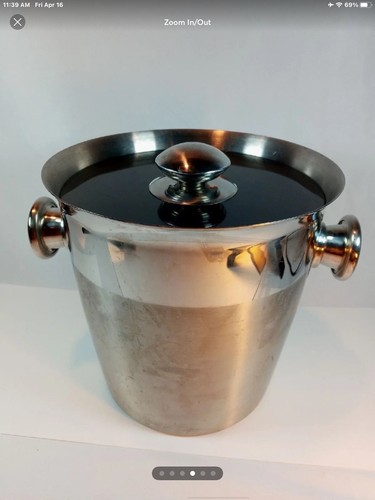 Vintage MCM Hoffritz Ice Bucket,Stainless Steel | eBay