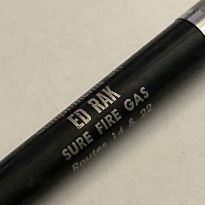 VTG Ballpoint Pen Ed Rak Sure Fire Gas Fox River Grove Illinois | eBay