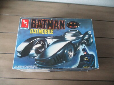 AMT BATMAN BATMOBILE PLASTIC MODEL KIT OPEN COMPLETE 1:25 SCALE #6877 ...