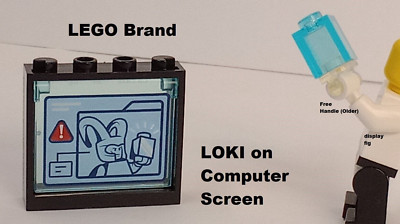 LEGO Avengers Headquarters Computer Screen LOKI Warning with Tesseract ...