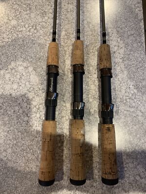 3 Rods Shakespeare Micro Series 4’6” Ultralight Spinning Rods 2-6lb ...