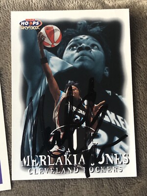 1999 Skybox Hoops WNBA Merlakia Jones #26, Signed/Autographed Auto ...