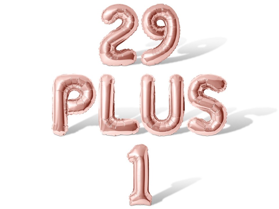 29 PLUS 1 Letter Balloon Banner - 30th Birthday Party Decorations - 30 ...