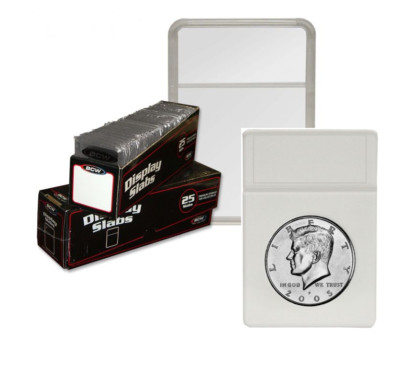 (1) BCW Premium Half Dollar Display Slab Coin Case with White Foam ...