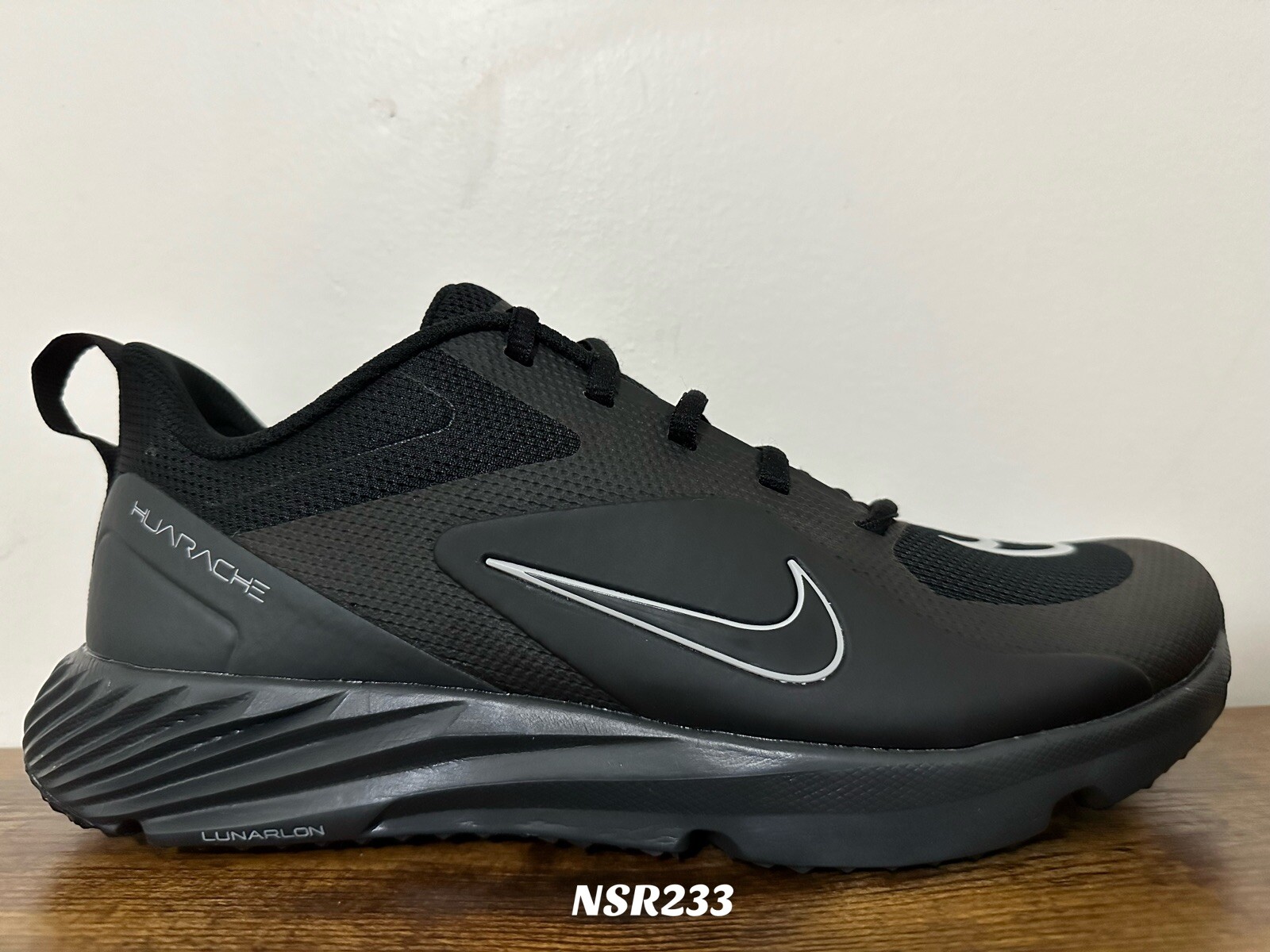 NIKE ALPHA HUARACHE 8 PRO TURF BLACK DARK SMOKE GREY LACROSSE CZ6559 ...