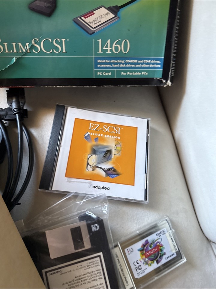 ADAPTEC 1460B - SlimSCSI PCMCIA Fast SCSI Adapter PC Card + Cables ...