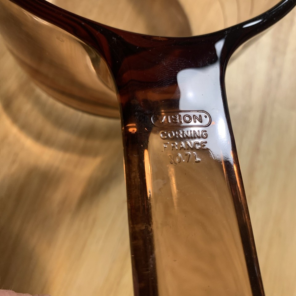 Corning Vision Amber Saucepan w Spout Measurement Lines 0.7 Liter ...