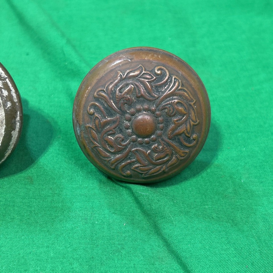 2 Antique Brass Door Knobs | eBay