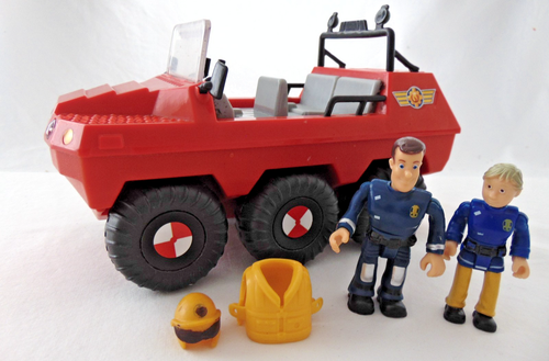 FIREMAN SAM & PENNY MORRIS FIGURES WITH HYDRUS SIX WHEEL AMPHIBIOUS ...