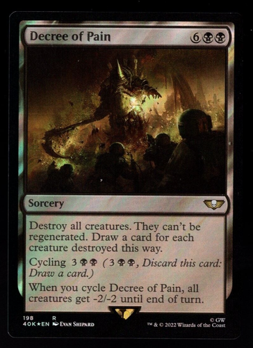 Decree of Pain 198 Rare Surge Foil Warhammer 40K MTG Near Mint | eBay