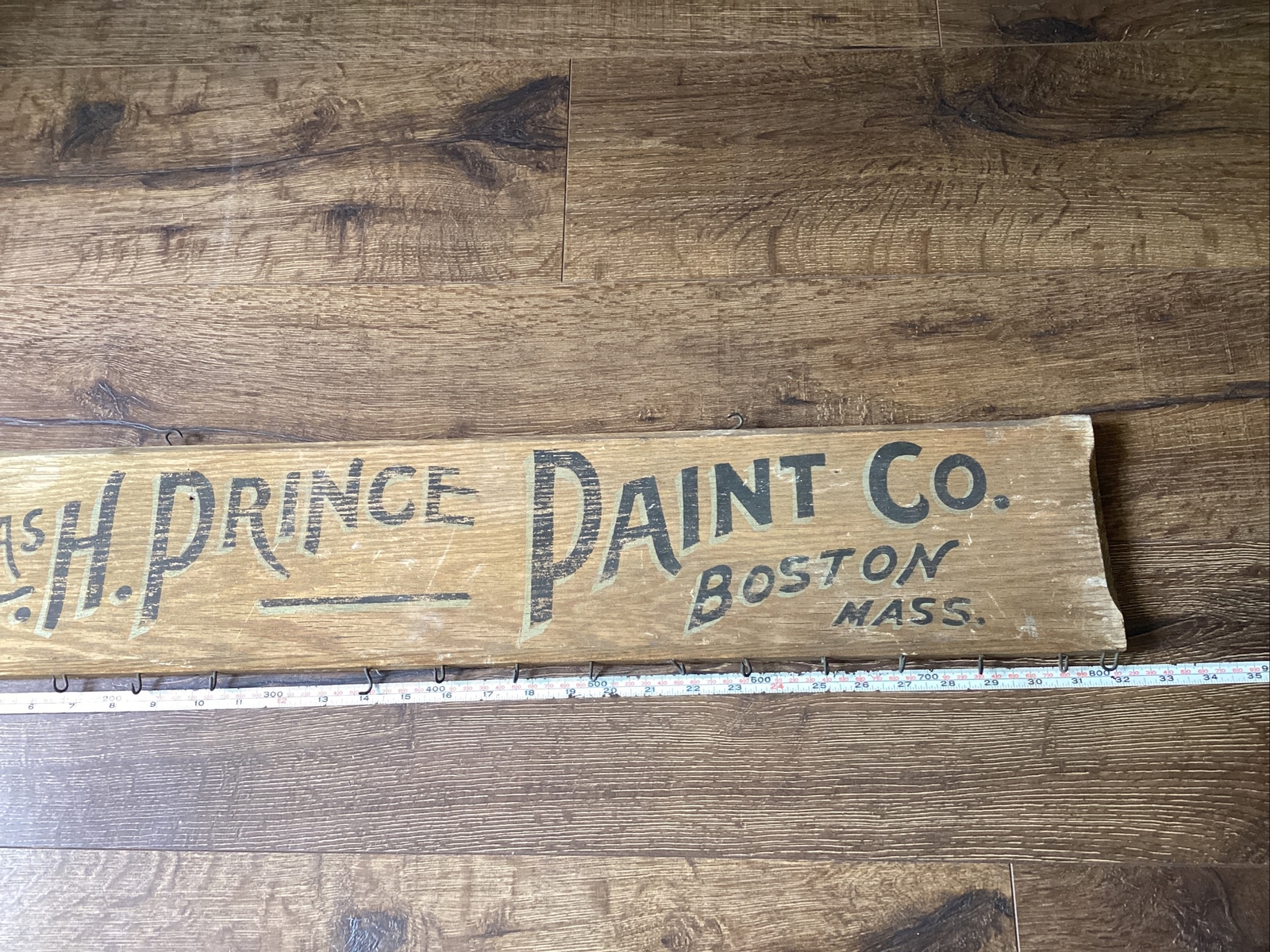 1890s Wood Painted Trade Sign Jas. H. Prince Paint Co Boston MA Mass ...