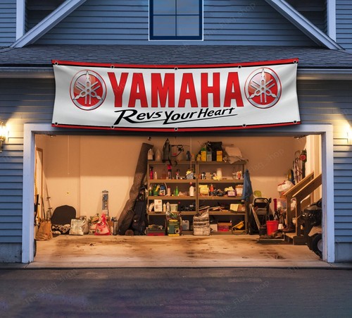 Yamaha Motorcycle Racing 2x8ft Banner Motocross Flag Man Cave Wall ...