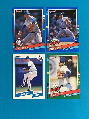 Nolan Ryan Base + Insert Baseball Card Lot 1990 Fleer 1991 Donruss ...