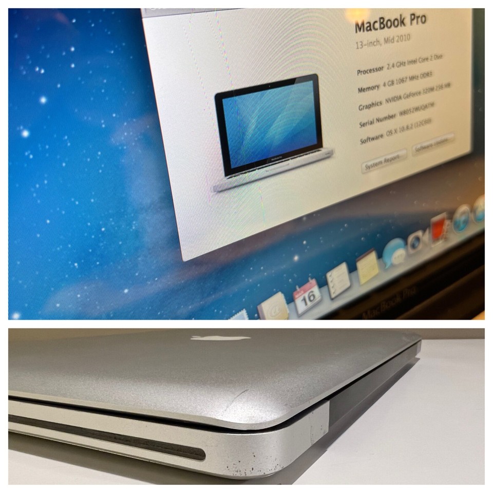 Apple 13" MacBook Pro 7,1 A1278 2010 2.4GHz C2D / 4GB / 128GB SSD ...