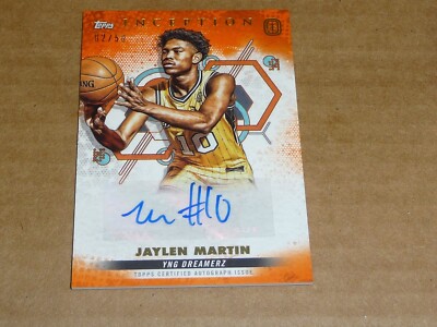 2022/23 Topps Inception OTE JAYLEN MARTIN AUTOGRAPH/AUTO ORANGE /50 ...