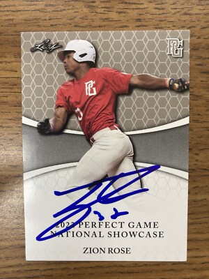 ZION ROSE SIGNED 2022 Leaf Perfect Game Louisville Cardinals | eBay