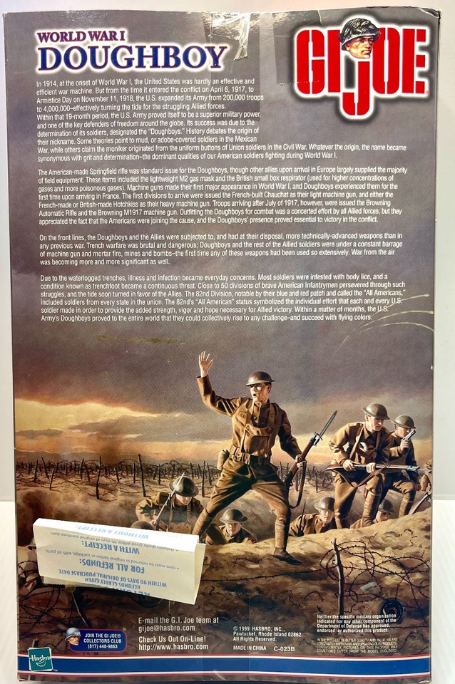 GI Joe • World War I 🇺🇸 -Army Doughboy - NOS HASBRO 1/6 12” figure 🪖 | eBay