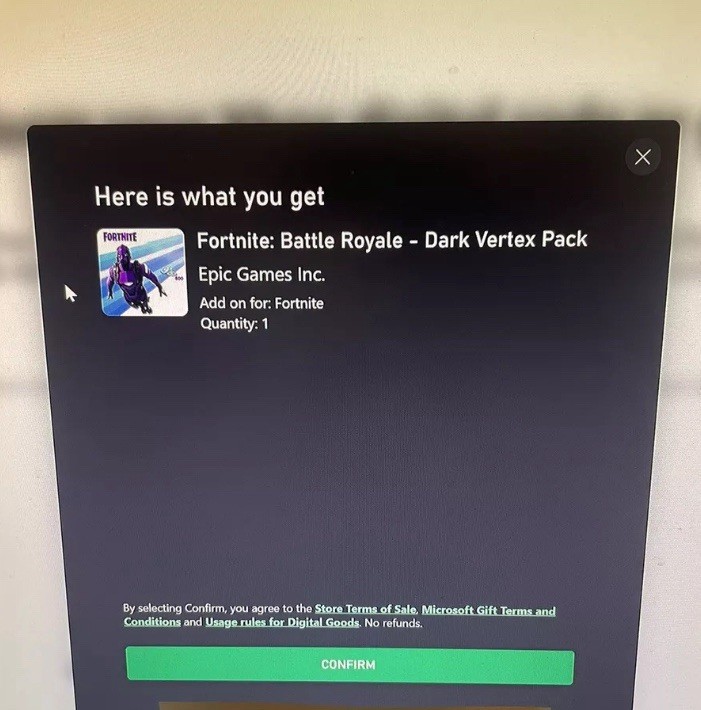 dark Vertex + 500 V Bucks *Code Only* Contact Me | eBay