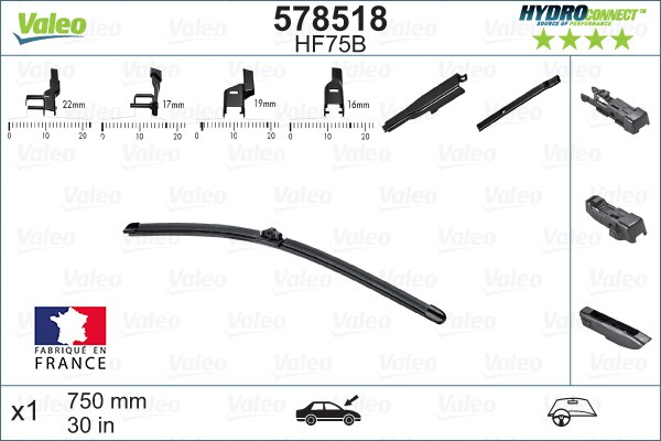 VALEO-OE 578518-OE Wiper Blade for CITROËN,CUPRA,FORD,VW | eBay