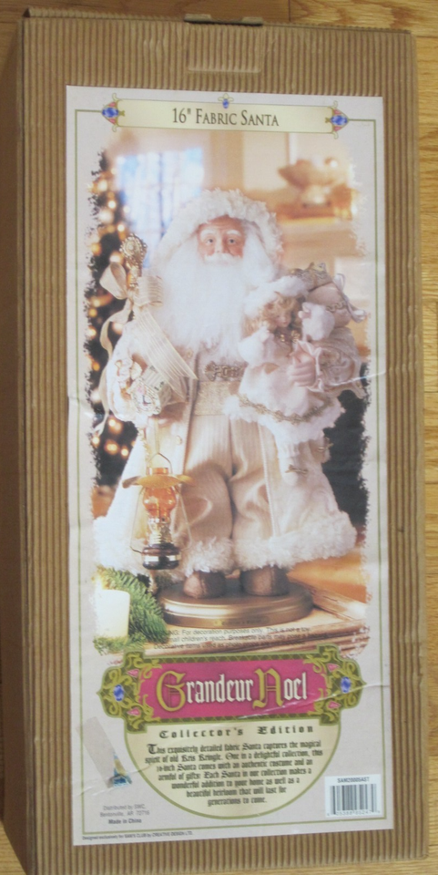 2000 Grandeur Noel COLLECTORS EDITION 16" SANTA Baby Doll and Presents ...