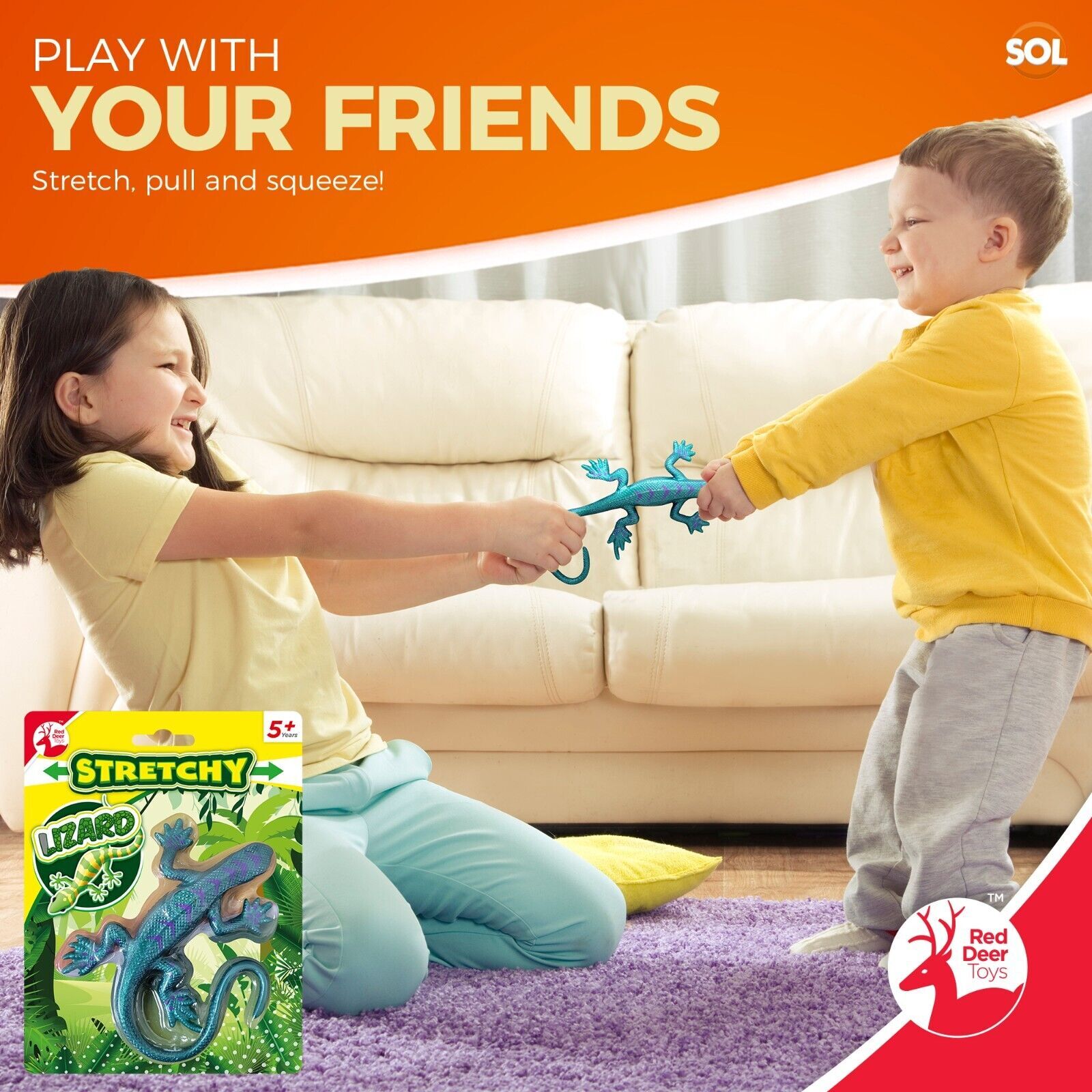 XL 29cm Stretchy Lizard Toy Animals Scaly Reptiles | Kids Party Bag ...