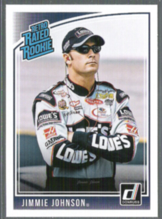 JIMMIE JOHNSON 2019 Panini Donruss Retro Rated Rooke #16. NASCAR | eBay