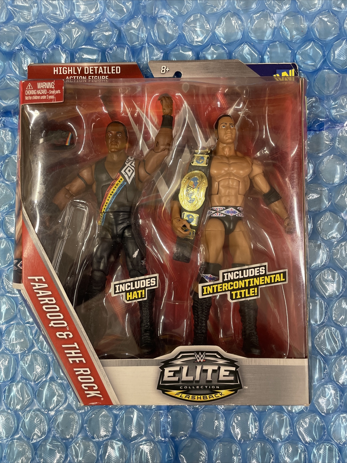 2015 WWE WWF Mattel The Rock Faarooq Nation Elite Wrestling Figures MOC ...