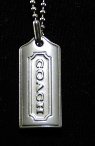 VINTAGE AUTHENTIC COACH PEWTER COLOR METAL HANGTAG | eBay