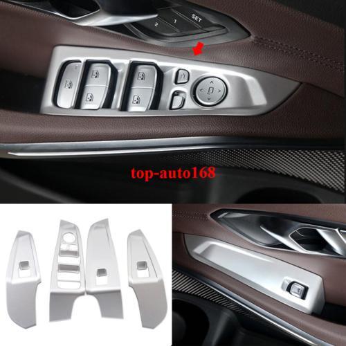 Matt silver car Window Switch Lock Cover Trim 4pcs Fit For BMW 3 G20 ...
